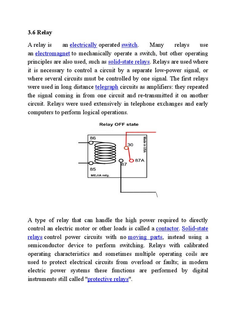 Understanding Relays and Their Uses | PDF | Relay | Rectifier
