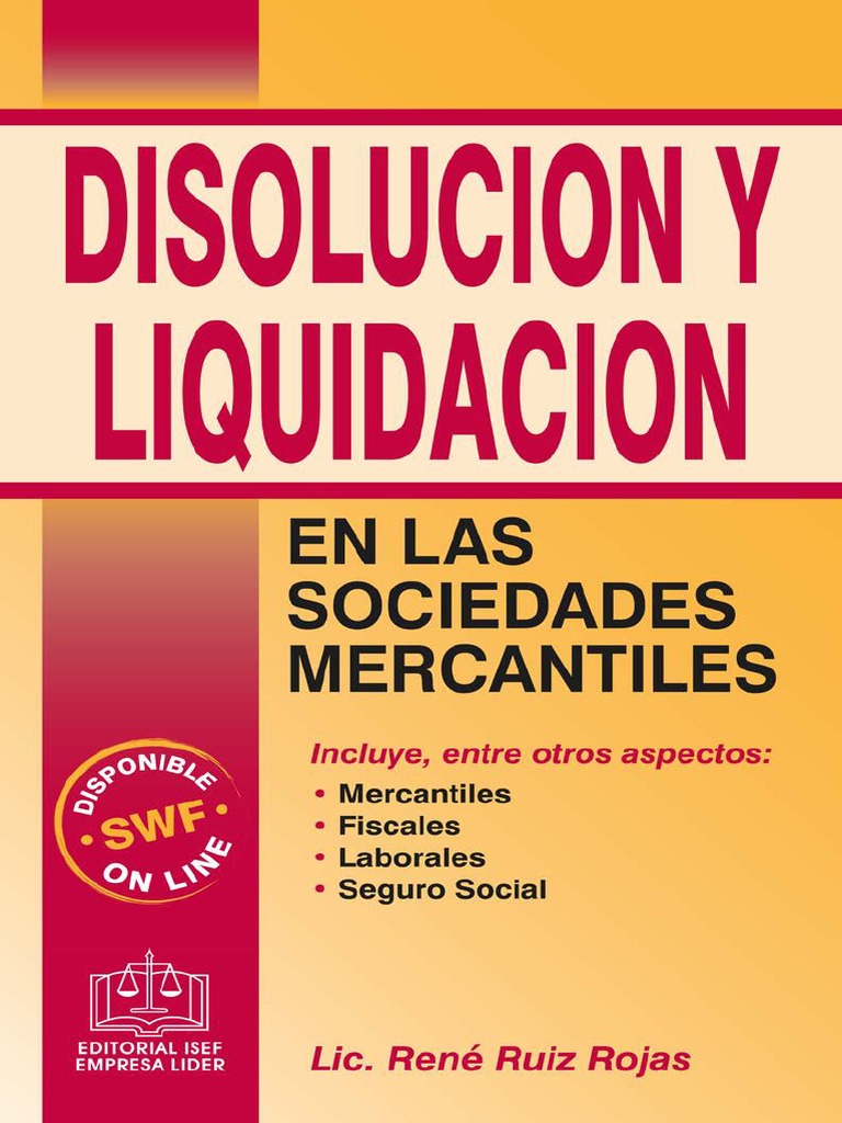 Disolución y Liquidación en Las Sociedades Mercantiles | PDF | Finanzas y administración del dinero
