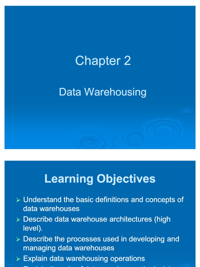 Chapter 2 Data Warehousing | PDF | Data Warehouse | Metadata