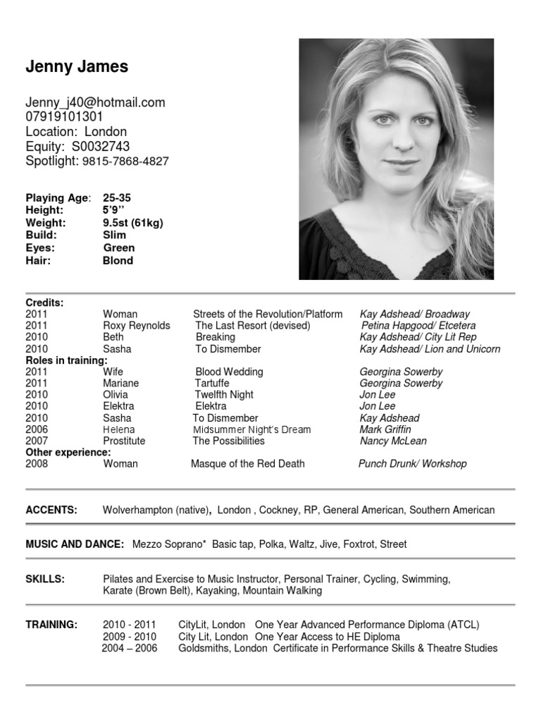 Jenny James CV | PDF