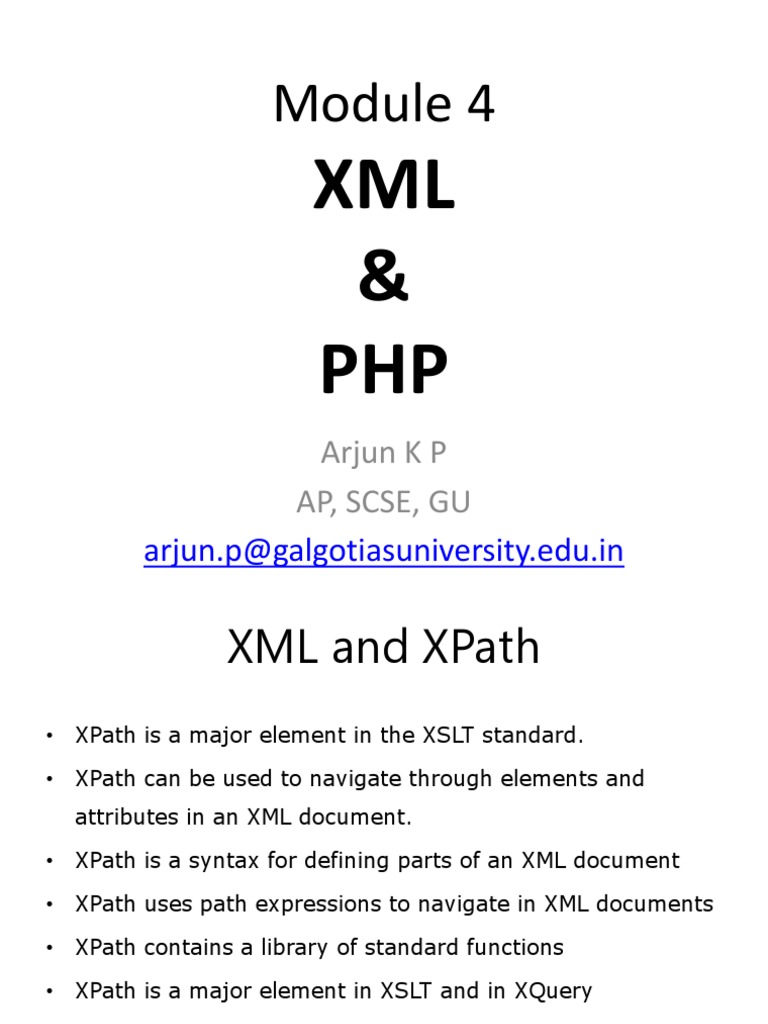 Module 4 - XML and PHP | PDF | Http Cookie | Xslt