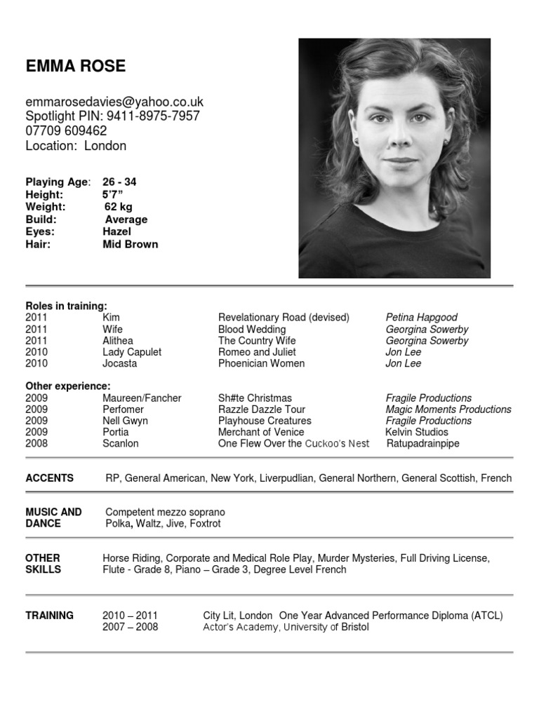 Emma Rose CV | PDF