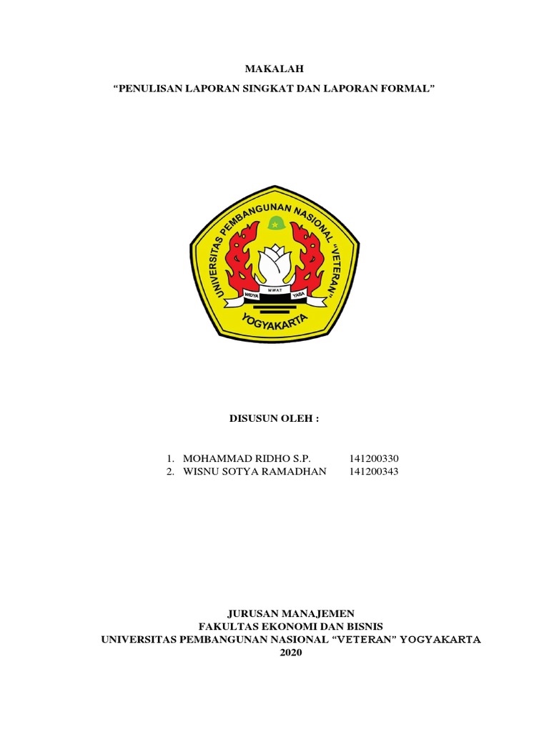 Makalah Penulisan Laporan Singkat Dan Laporan Formal | PDF