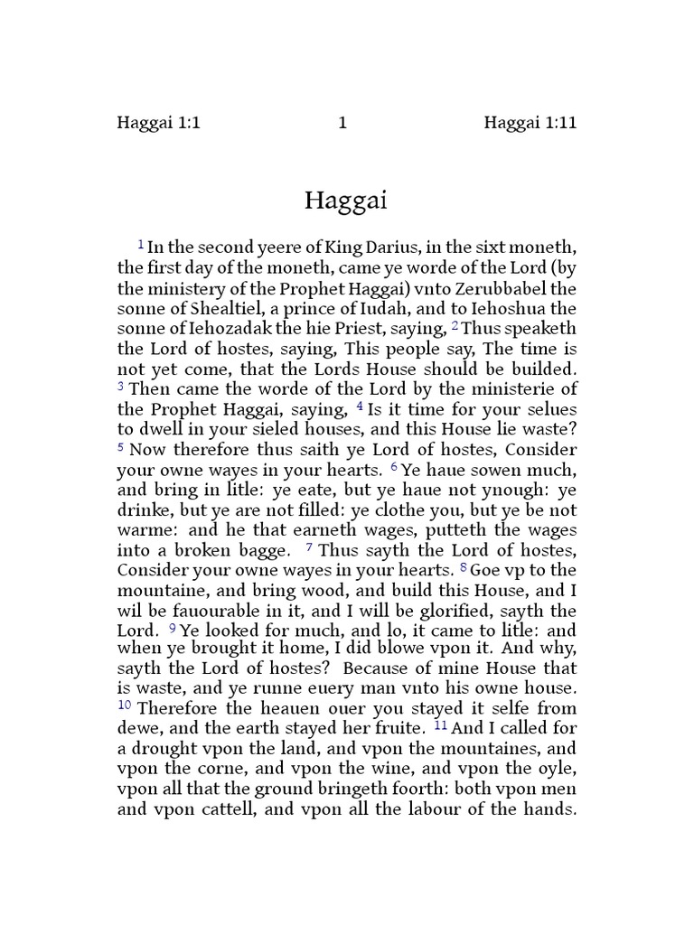 A Call to Rebuild God's Temple: The Prophet Haggai Urges the People of ...