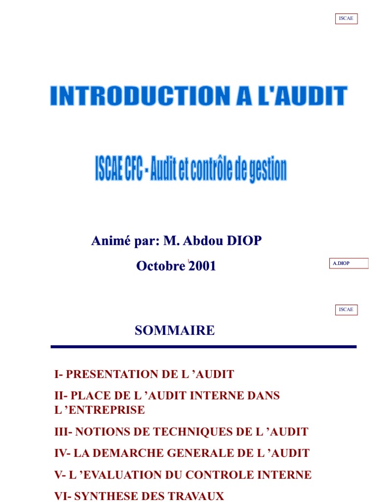 Audit Financier | PDF | Contrôle interne | Audit