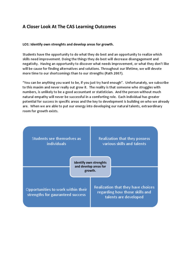 A Closer Look at The CAS Learning Outcomes | PDF | Grit (Personality ...