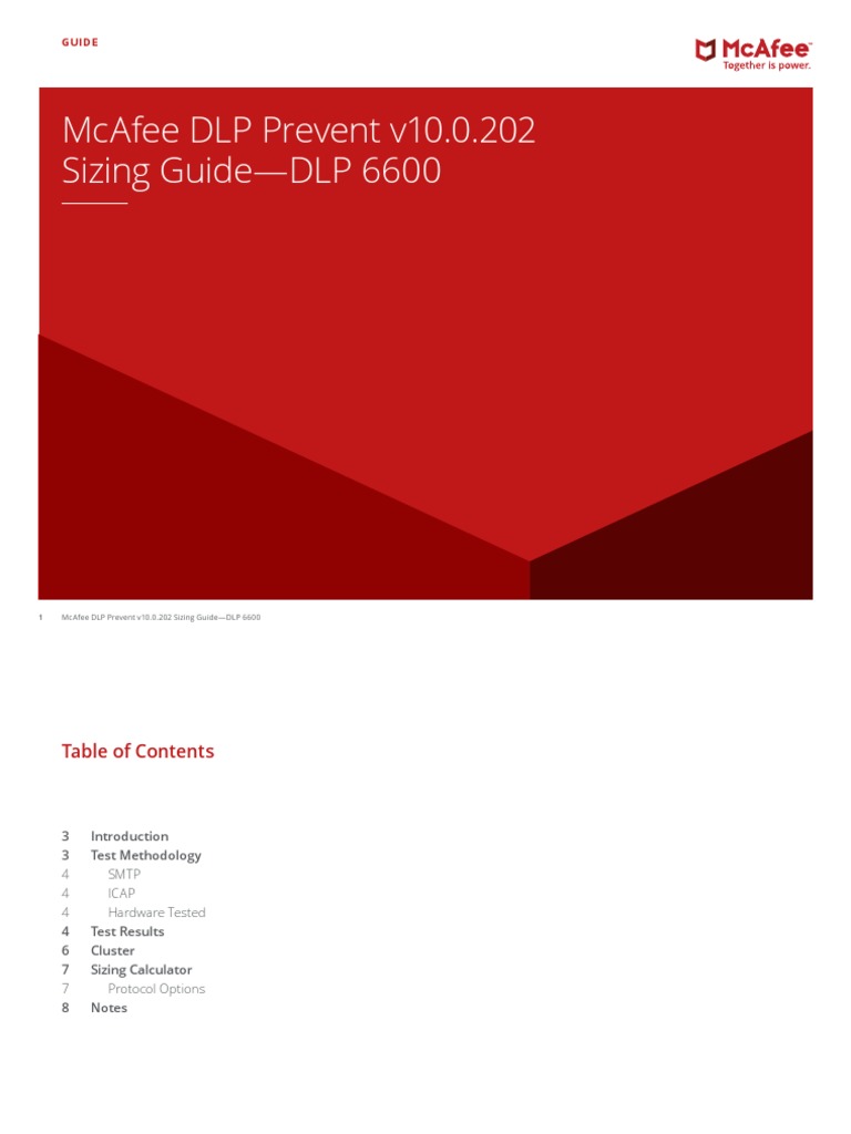 Mcafee DLP Prevent V10.0.202 Sizing Guide-Dlp 6600 | PDF | Transport Layer Security | Computer ...