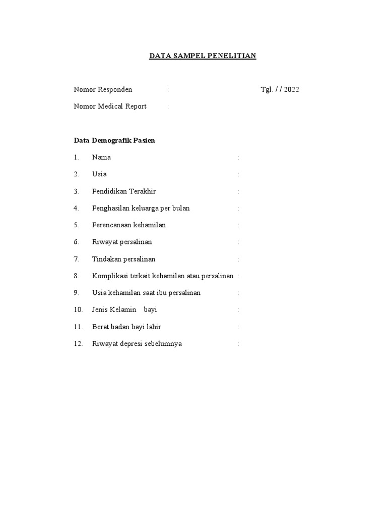 Rosa Kuesioner | PDF