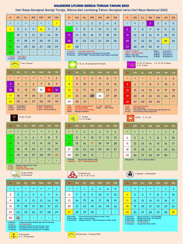 KALENDER GEREJAWI GT 2022 | PDF