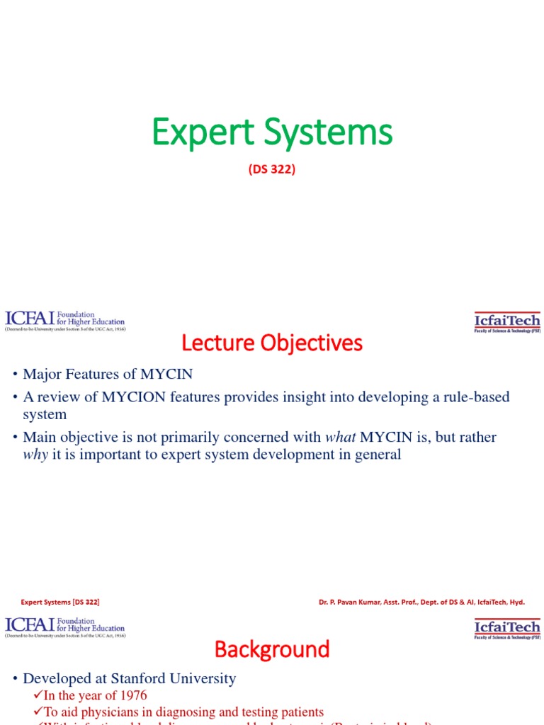 Expert Systems - MYCIN | PDF | Artificial Intelligence | Intelligence ...