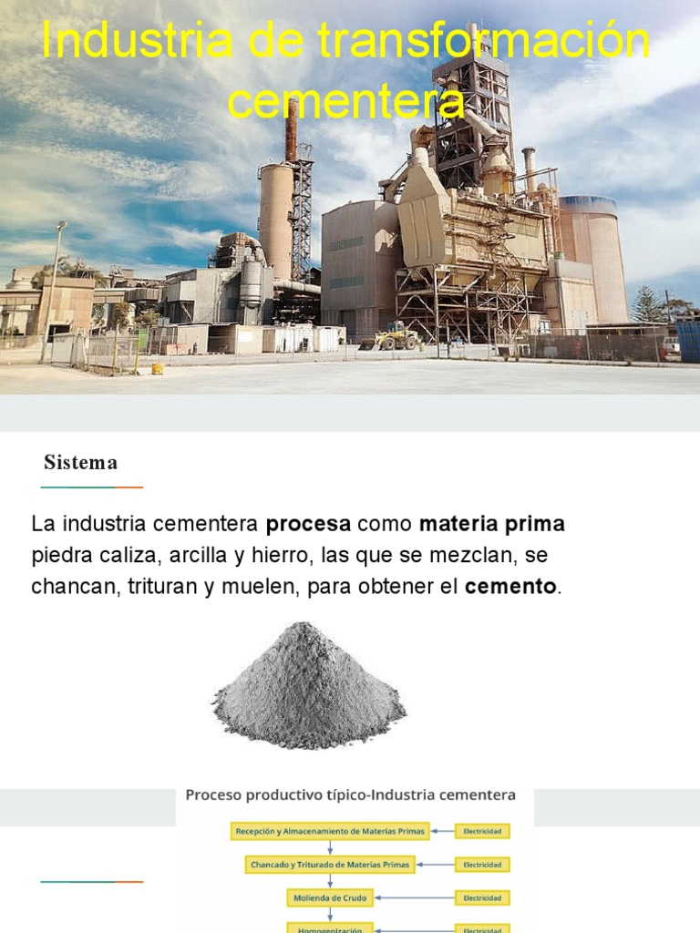 Industria Cementera, Equipo 3. | PDF | Cemento | Hormigón