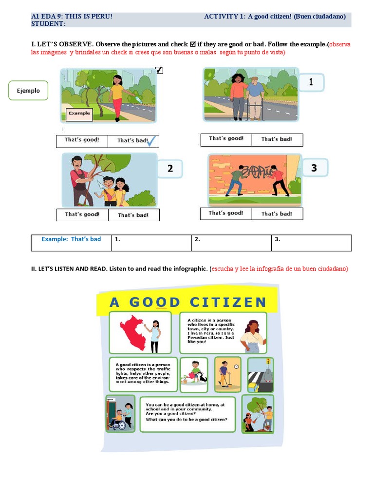 Infografía sobre el buen ciudadano | PDF | Relaciones personales ...