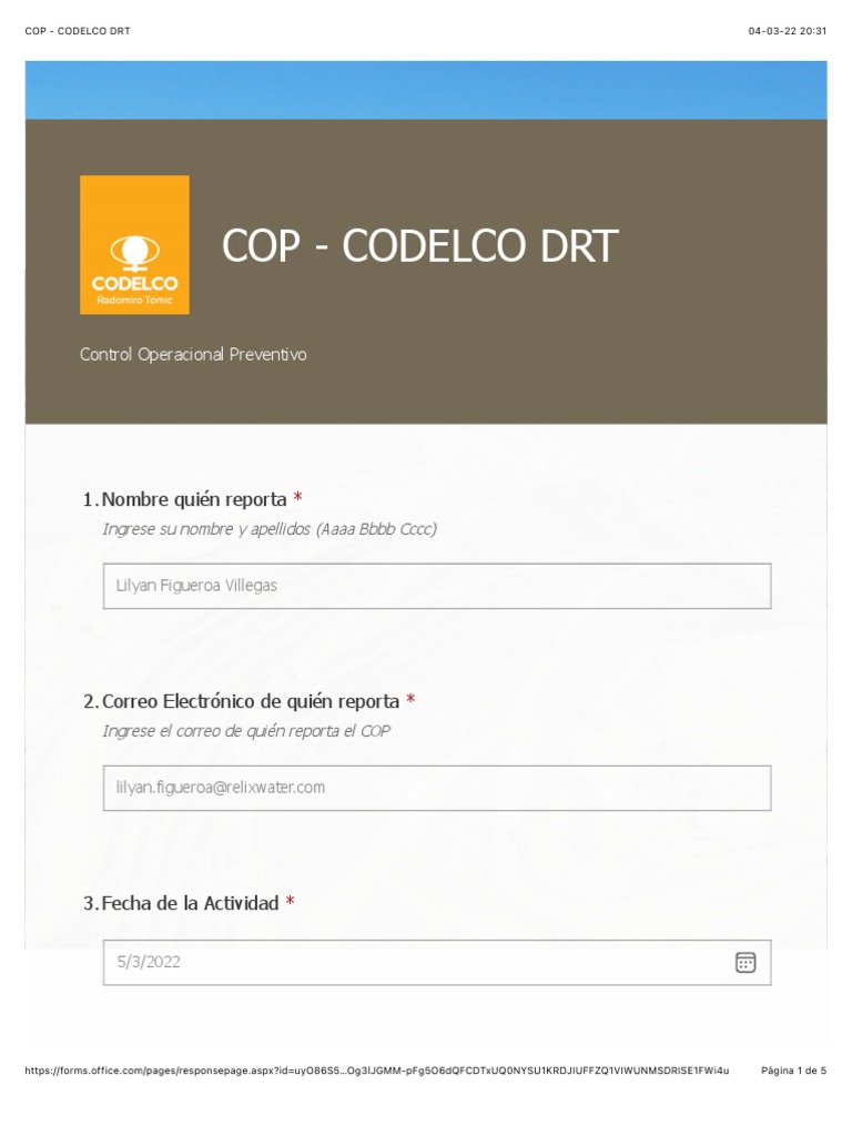 Cop - Codelco DRT | PDF