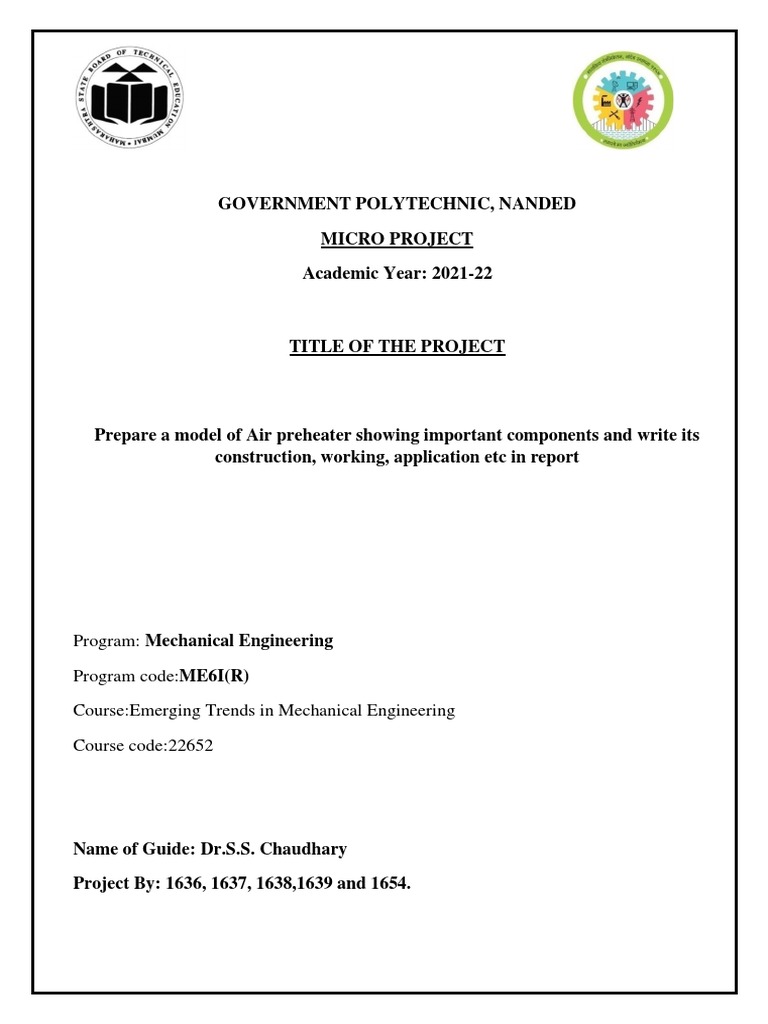 ETM Microproject-1 | PDF | Boiler | Mechanical Engineering