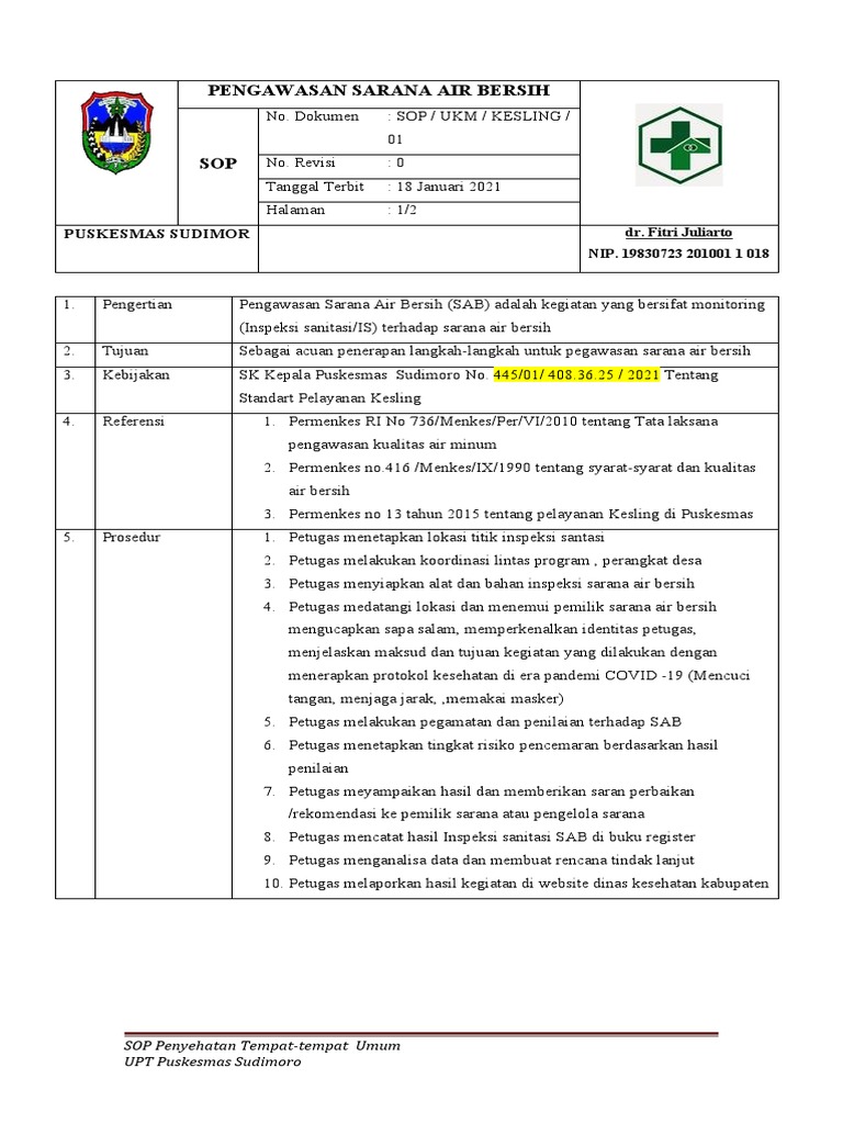Sop Pengawasan Sab | PDF