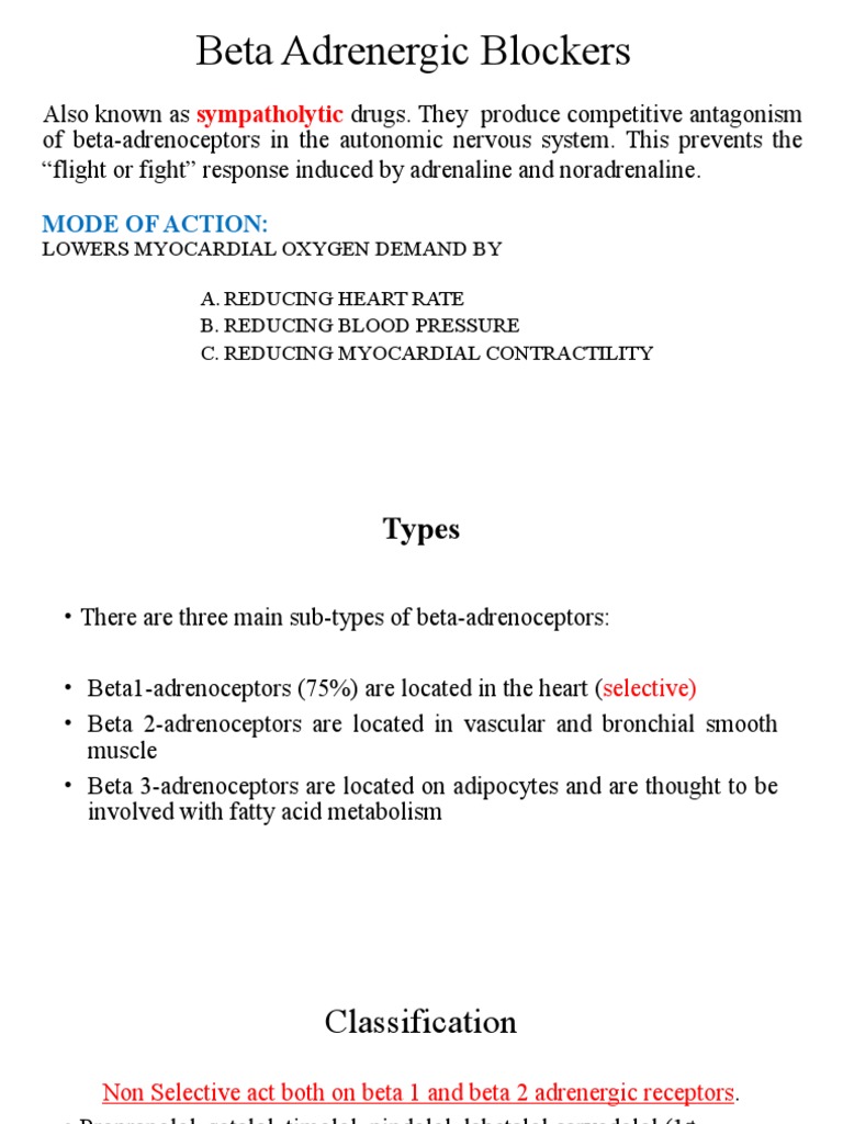 Beta Blockers | PDF | Drugs | Physiology