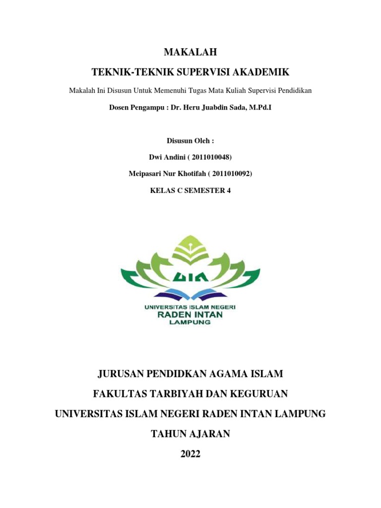 Makalah Kel 9 Supervisi Pendidikan | PDF