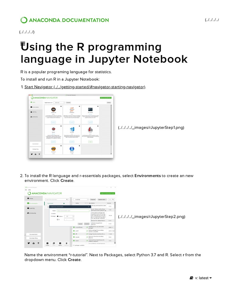 R in Jupyter Notebook Guide | PDF | R (Programming Language) | Software
