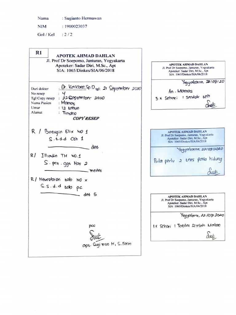 Sugianto Hermawan - P2 Ilmu Resep | PDF