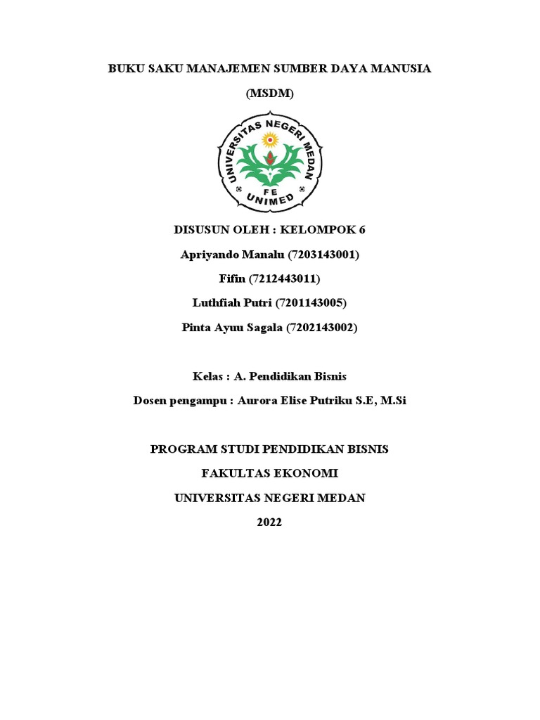 Buku Saku MSDM Kel-6 | PDF