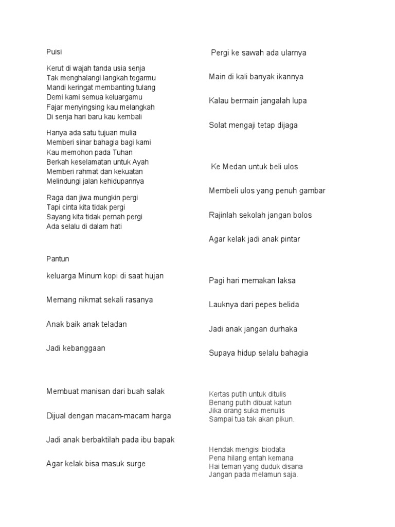 Puisi Pantun | PDF