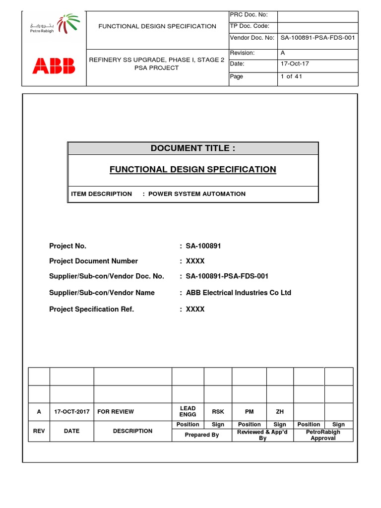 Attach-3 Functional Design Specification (FDS) | PDF | Power Supply ...