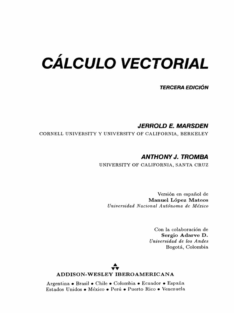 (Tercera Edicion) Jerrold E. Marsden, Anthony J. Tromba - Calculo vectorial-Addison-Wesley ...