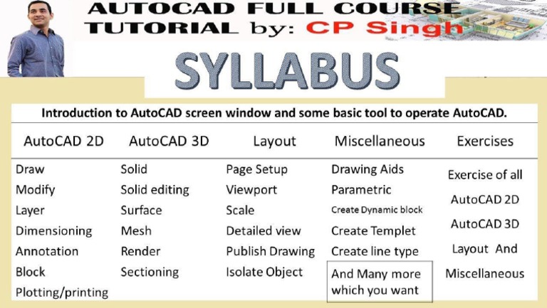 CP Singh AutoCAD Full Course | PDF