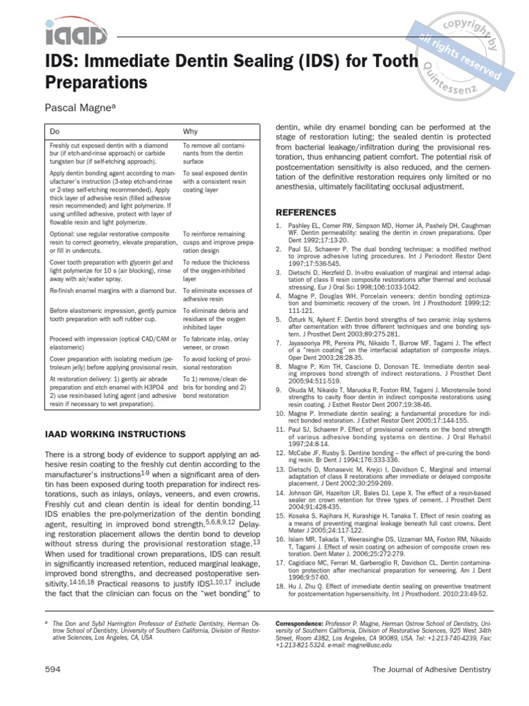 IDS Pascal Magne | PDF | Dentistry Branches