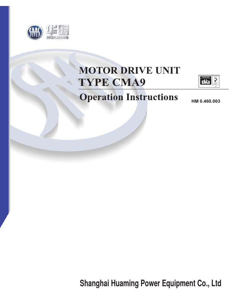 CMA9 MOTOR DRIVE Manual | PDF | Switch | Electric Motor