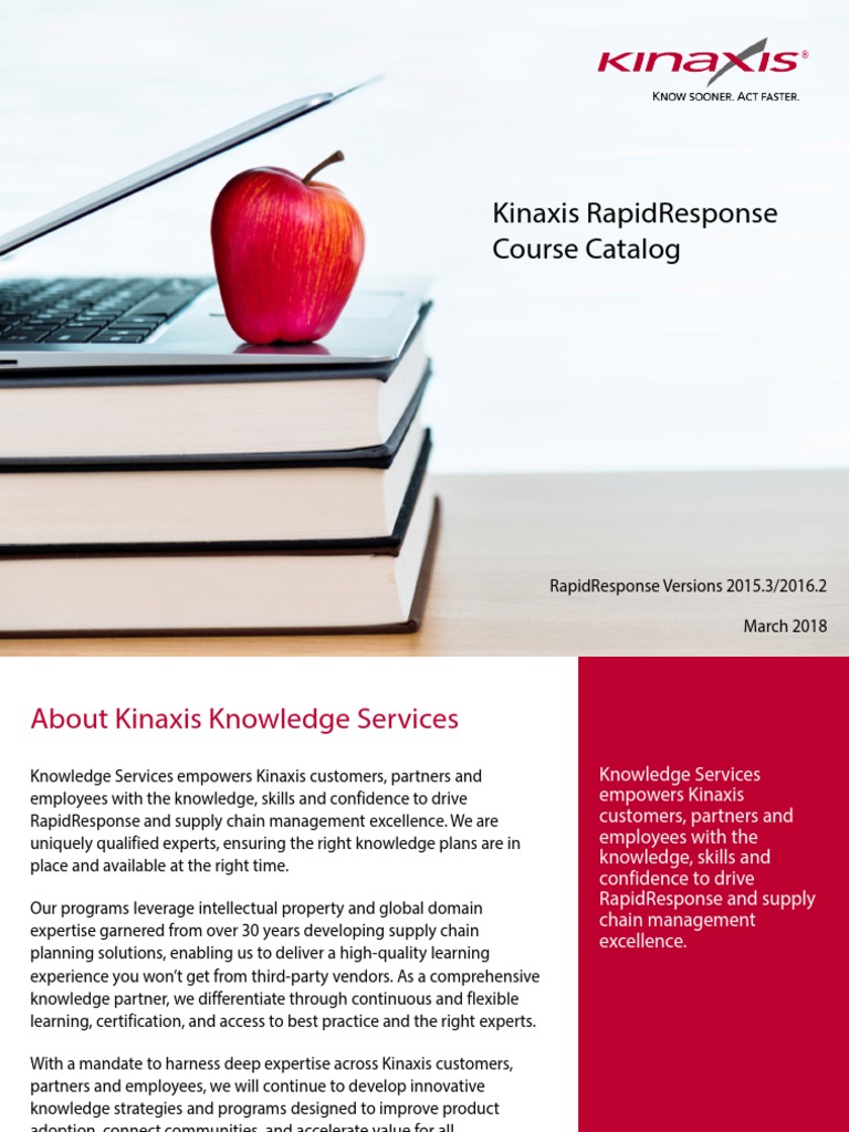 Kinaxis Rapidresponse 2015.3 2016.2 Training Catalog | PDF | Analytics ... Kinaxis Rapidresponse 2015.3 2016.2 Training Catalog | PDF | Analytics ...