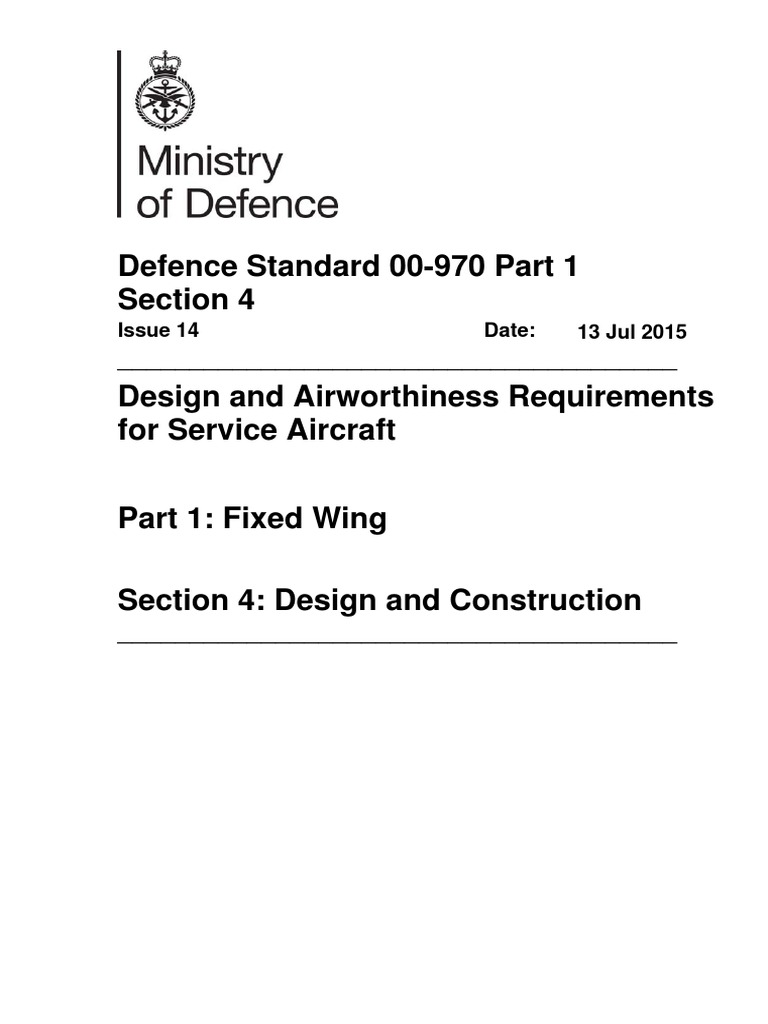 Defence Standard 00-970 Part 1 Section 4: Issue 14 Date: 13 Jul 2015 | PDF | Mechanical ...
