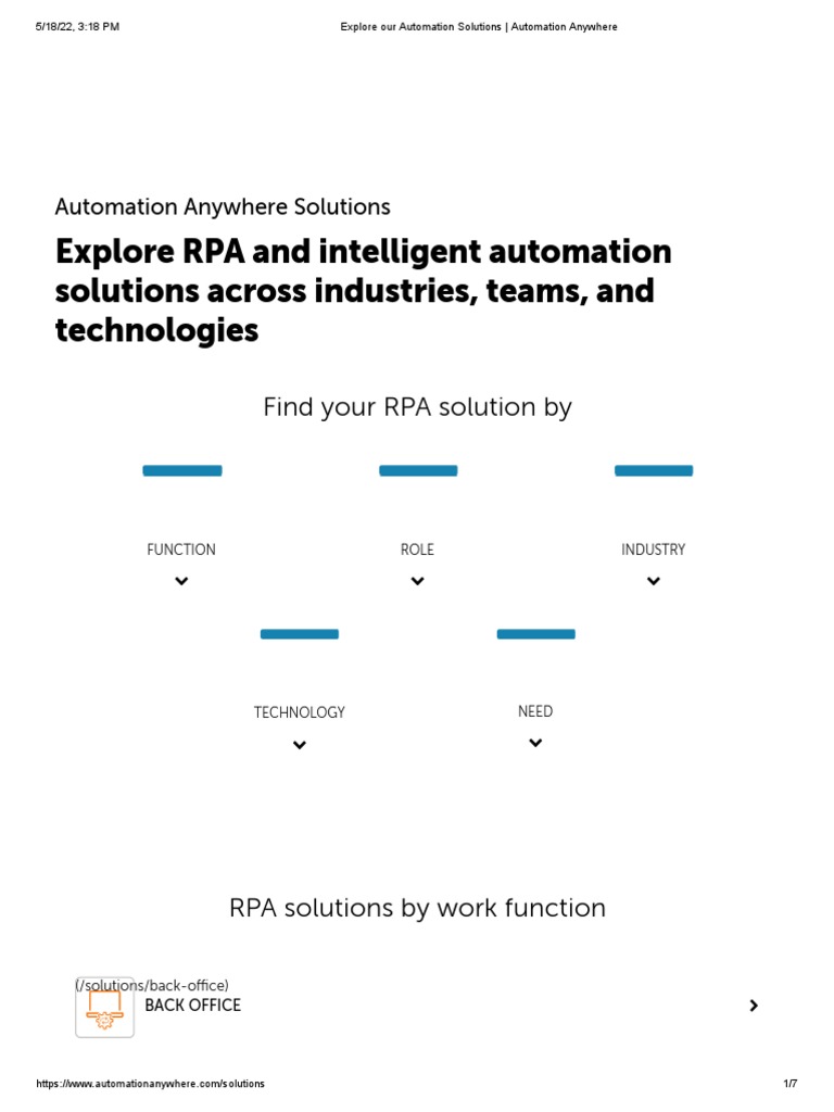 Explore Our Automation Solutions - Automation Anywhere | PDF ...