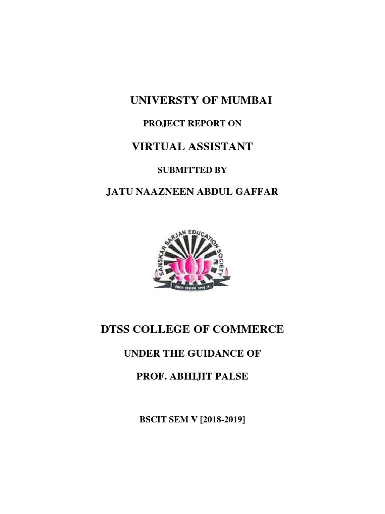 Project Report On Virtual Assistant Subm | Download Free PDF | Internet Of Things | Python ...