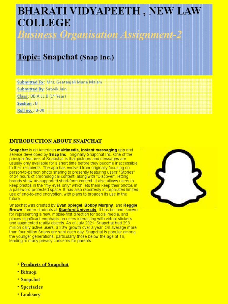 Analyzing Snap Inc.: A SWOT Analysis and Overview of the Popular Photo ...