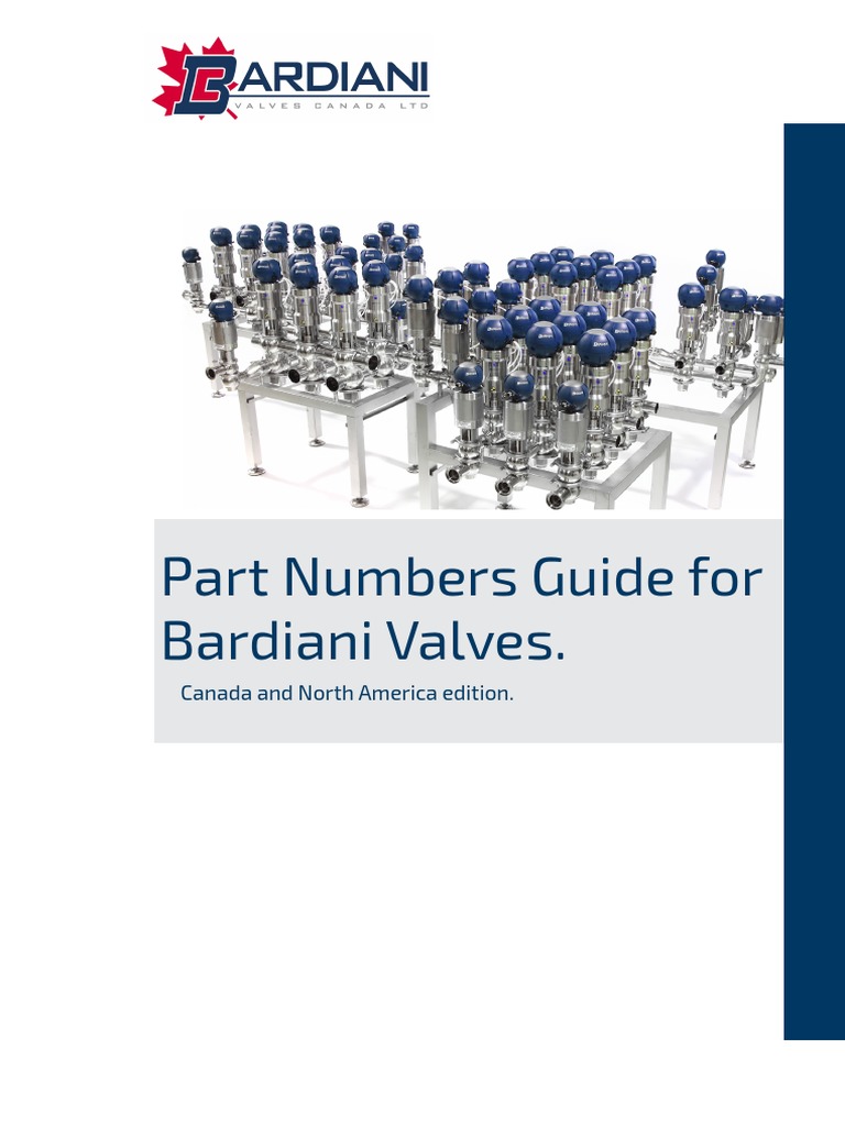 Part Numbers Guide For Bardiani Valves.: Canada and North America ...