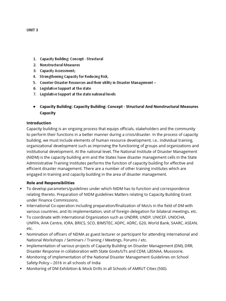 Capacity Building: Capacity Building: Concept - Structural and ...