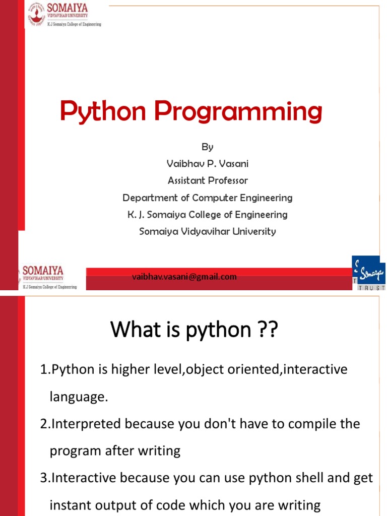 01 Python Basics Pdf Python Programming Language Variable Computer Science