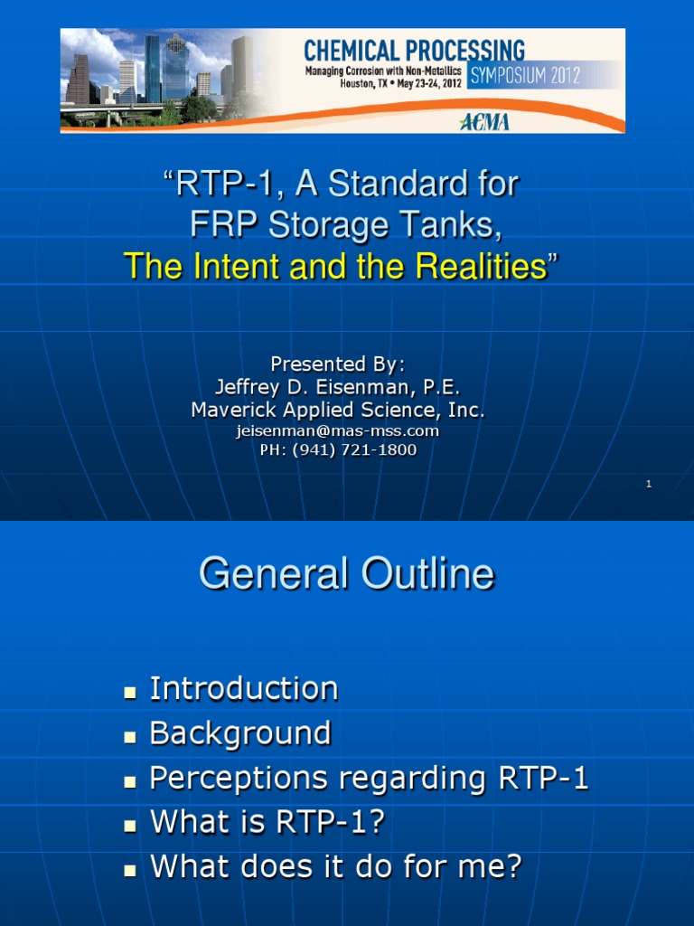 ASME RTP-1-a-Standard-for-FRP-Storage-Tanks | PDF | Specification (Technical Standard) | Audit