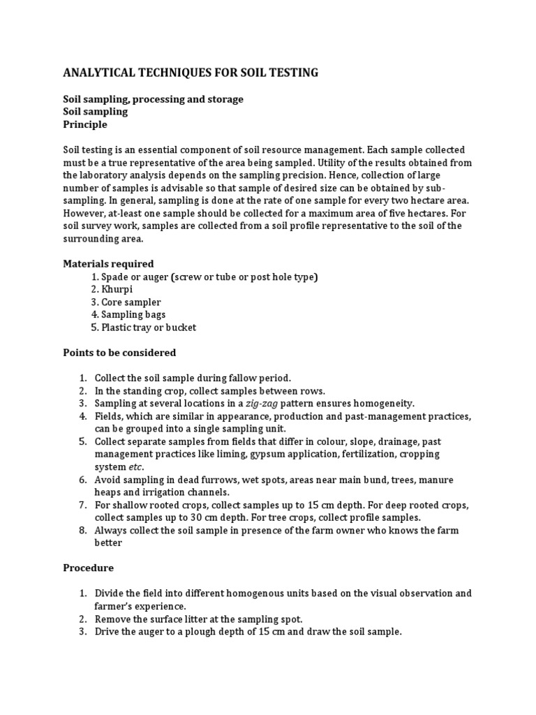 Ensuring Soil Sample Integrity: Proper Techniques for Soil Sampling ...