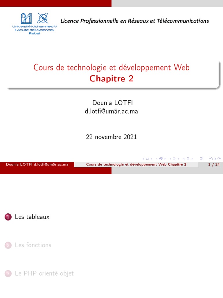 Chapitre 2 PHP | PDF | Classe (informatique) | PHP