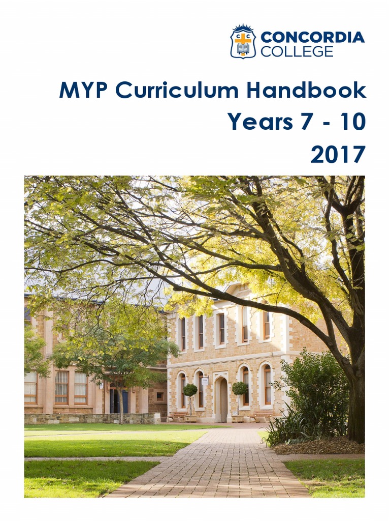 MYP Curriculum Handbook 2017 | PDF | Educational Assessment | Curriculum