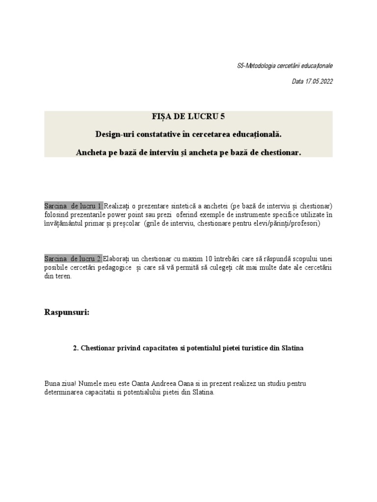 Fisa de Lucru 5 - MCE | PDF