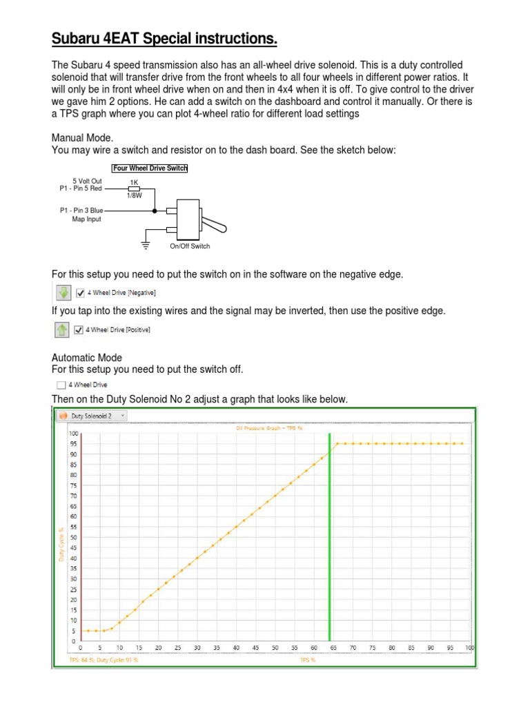 Subaru 4EAT Special Instructions | PDF