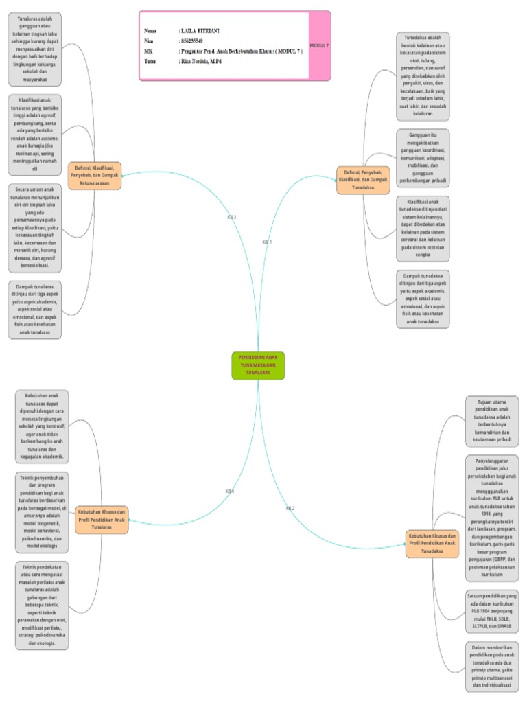 MODUL 7 - Pengantar Pend. ABK - Mind Mapping | PDF