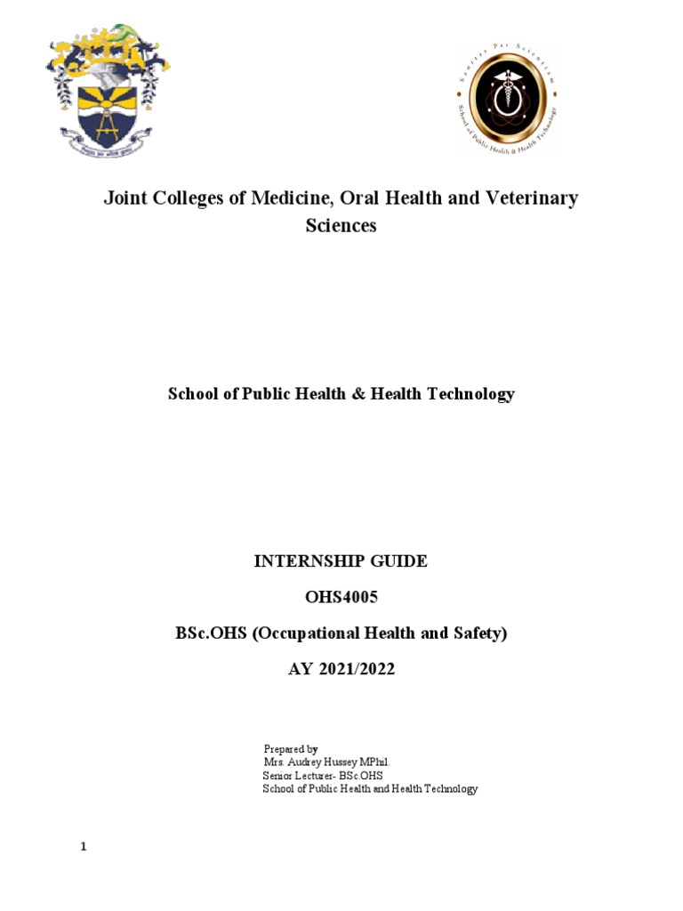 INTERNSHIP Guide For BSC OHS&E Students - AY 2021-22 (7913) | PDF ...