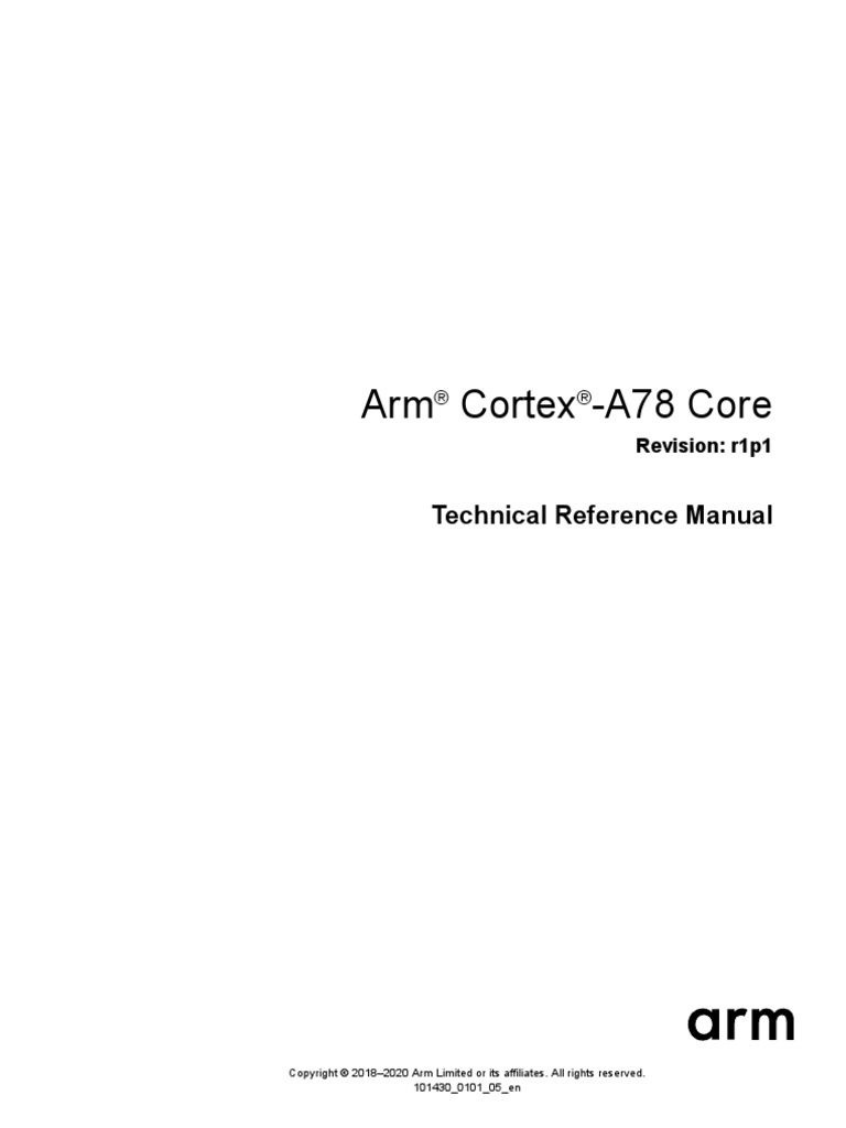 Arm Cortex A78 TRM 101430 0101 05 en | PDF | Arm Architecture | Cpu Cache