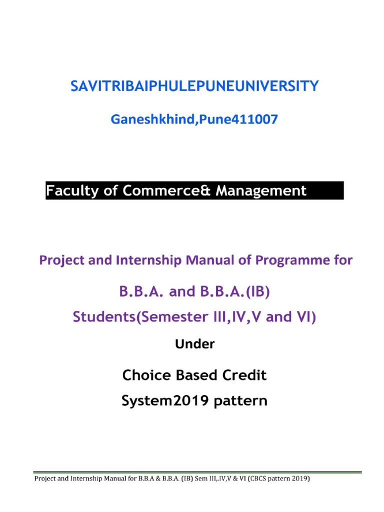 Internship Guidelines For BBA | PDF