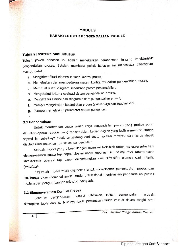 MODUL 3a Karakteristik Pengendalian Proses | PDF