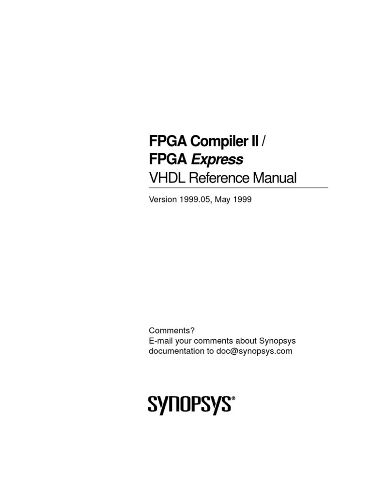 Fpga Express VHDL Reference Manual | PDF | Vhdl | License